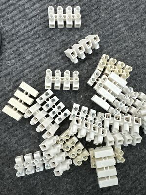 20 Lot-40A 300V Dual Row 4 Position Terminal Strip Block Wire Connector ...