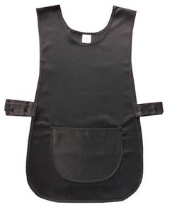 Ladies Womans Plain Black Tabard / Tabbard Apron 6 Sizes UK MADE! Best ...