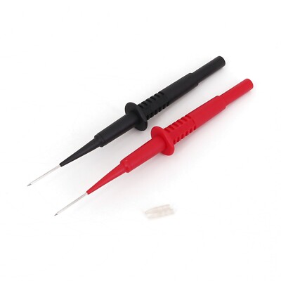 2Pcs 1mm Stainless Steel Multimeter Test Probe Pin with 4mm Banana Jack ...