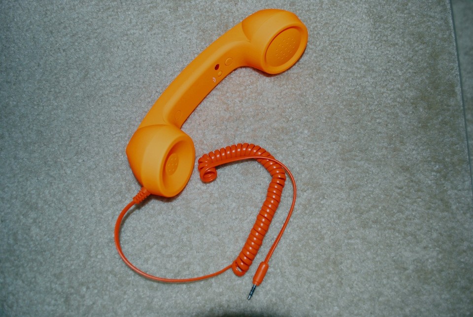 Orange Radiation Proof Retro Mic Cell Phone Handset for Mobile Phone 3 ...