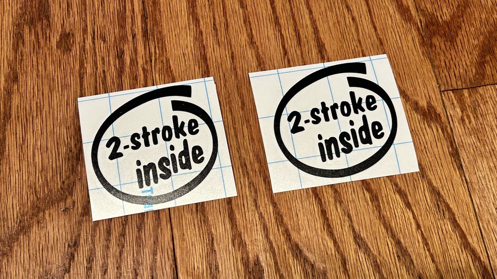 Two 2-stroke inside Decals, 2 stroke Stickers, (1 pair) Dirt Bike ...
