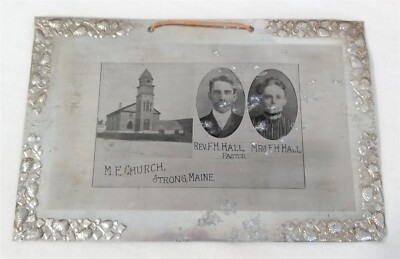 Vintage M.E.Church Strong Maine Aluminum Wall Plaque F.A.Hall Pastor | eBay