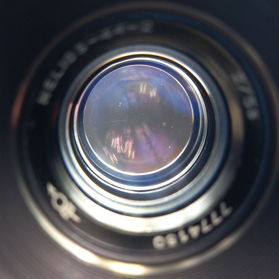 Vetro blu antico! Obiettivo sovietico attacco Helios 44-2 2/58 M42 URSS ...