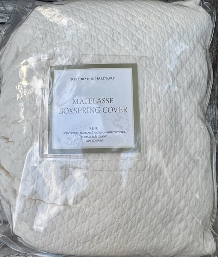 Restoration Hardware Ivory King 100% Cotton Quilted Matelasse Box ...