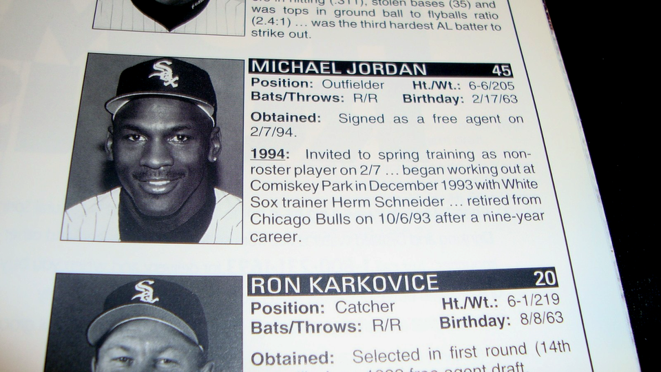 1994 Chicago White Sox Spring Training Program - MICHAEL JORDAN, RAINES ...