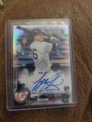 2017 BOWMAN CHROME TYLER AUSTIN AUTOGRAPH REFRACTOR RC #/499 YANKEES | eBay
