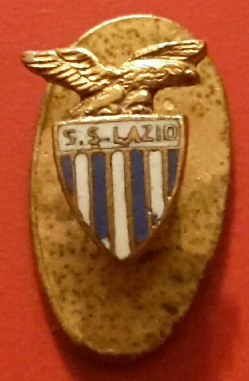Lotto 2 Distintivi ⚽ calcio LAZIO badge SMALTO 1 piedino BERTONI | eBay