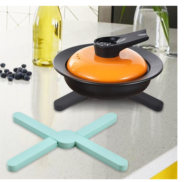 2 X Silicone Folding Trivets 2 Pack Non Slip Heat Resistant for Hot ...