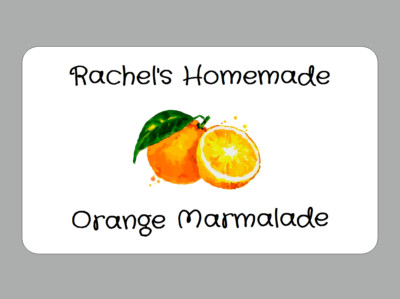 x21 Orange Marmalade Jar Stickers, Personalised Homemade Preserve ...