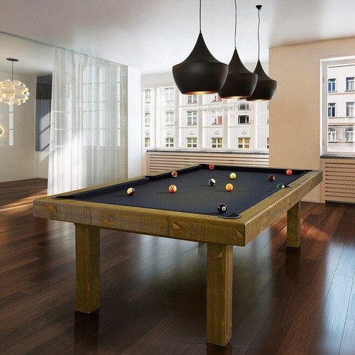 RUSTIC CONVERTIBLE POOL TABLE Billiard/Dining/Desk Vision 8' - FREE ...