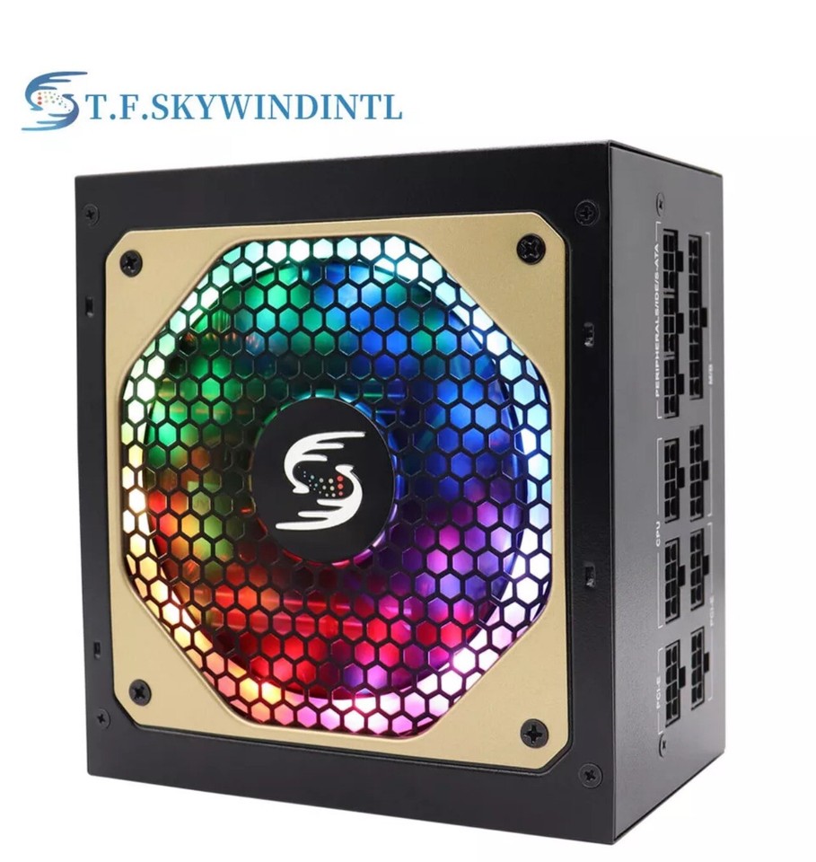 600 Watt Power Supply Fully Modular ATX PC Gaming LED Fan | eBay