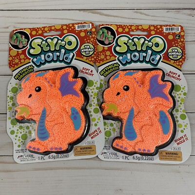 Styro World Mythical Creature Dragon Shape It Mold It Toy 2 Packs | eBay
