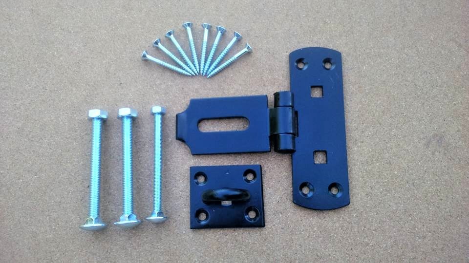 Heavy duty vertical hasp and staple security padlock lock shed garage ...