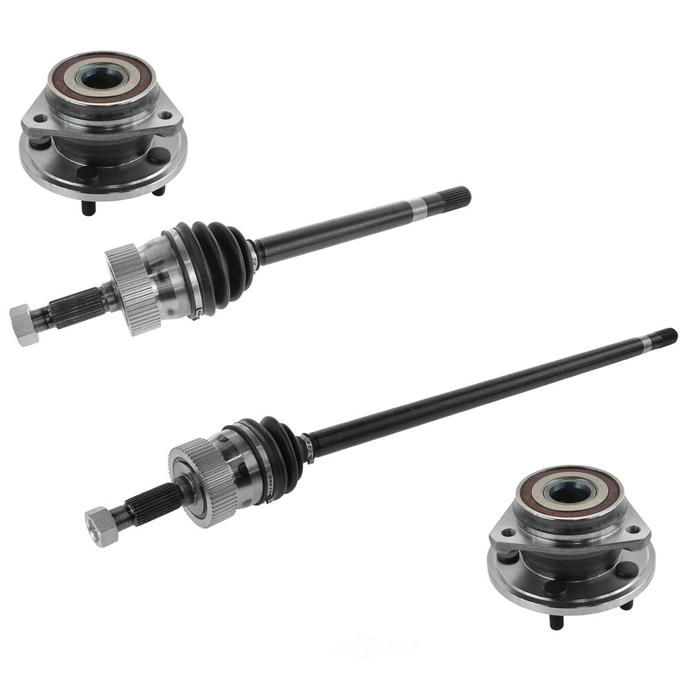 Wheel Bearing and Hub Assembly-4 Piece Wheel Hub Bearing and Axle Kit ...