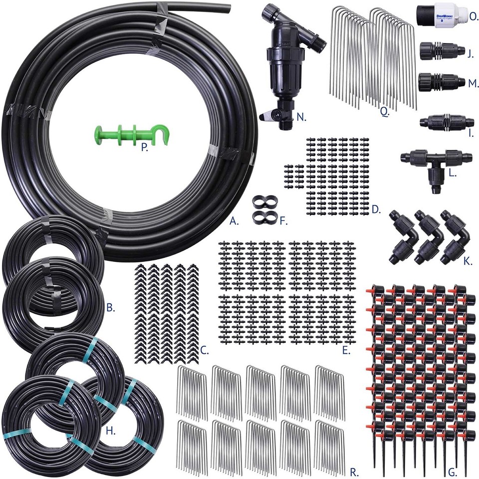 Dripworks Premium Deck Garden Drip Irrigation Kit - Waters upto 180 ...