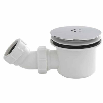 90mm High-Fast Flow, Shower tray waste, trap. Chrome Cap-cover | eBay
