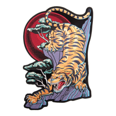 Crouching Tiger Blood Moon Patch, Tiger & Animal Patches | eBay