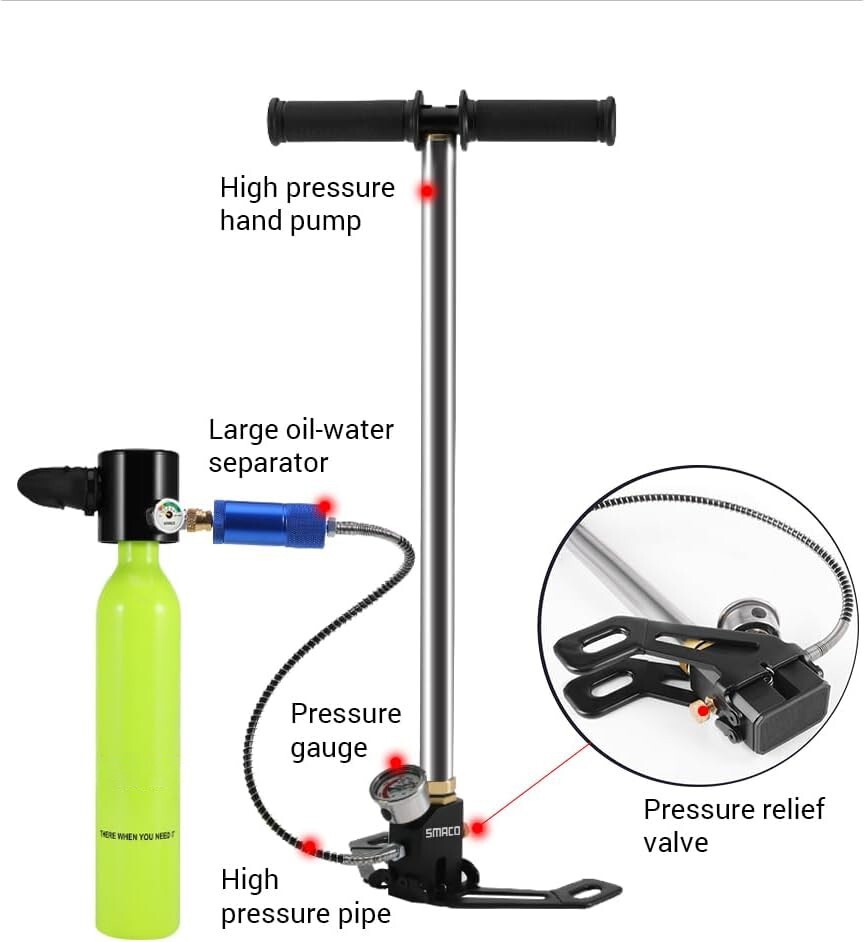 Trimix Mini Scuba Diving Lung Tank 0.5L Portable Cylinder 6-10Mins ...