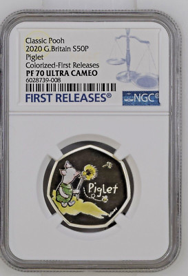 2020 Classic Pooh G. Britain Piglet 50P NGC PF70 First Releases Low POP ...