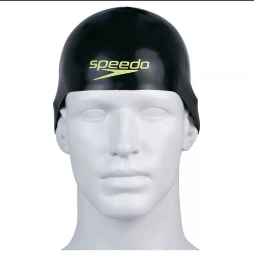 Speedo Adult Racing Swimming Hat - Fastskin Cap - M/L - Black/Yellow | eBay