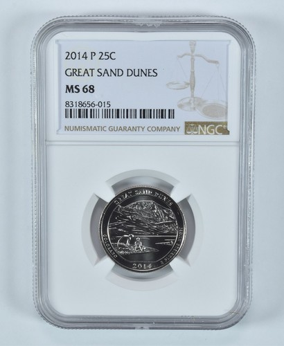 2014-P Washington Quarter Great Sand Dunes America The Beautiful MS68 ...