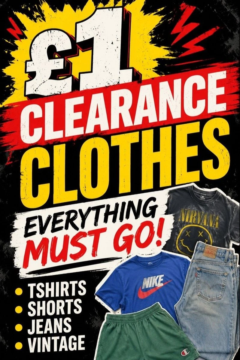 £1 CLOTHES CLEARANCE - EVERYTHING MUST GO - eBay Live