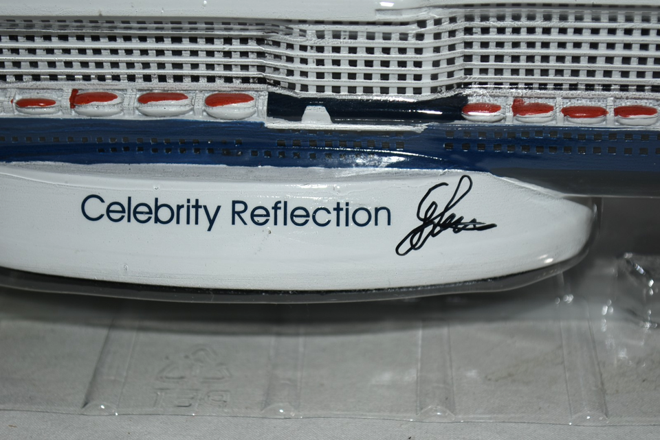 Celebrity Reflection Cruise Line ship resin model captain George signed ...