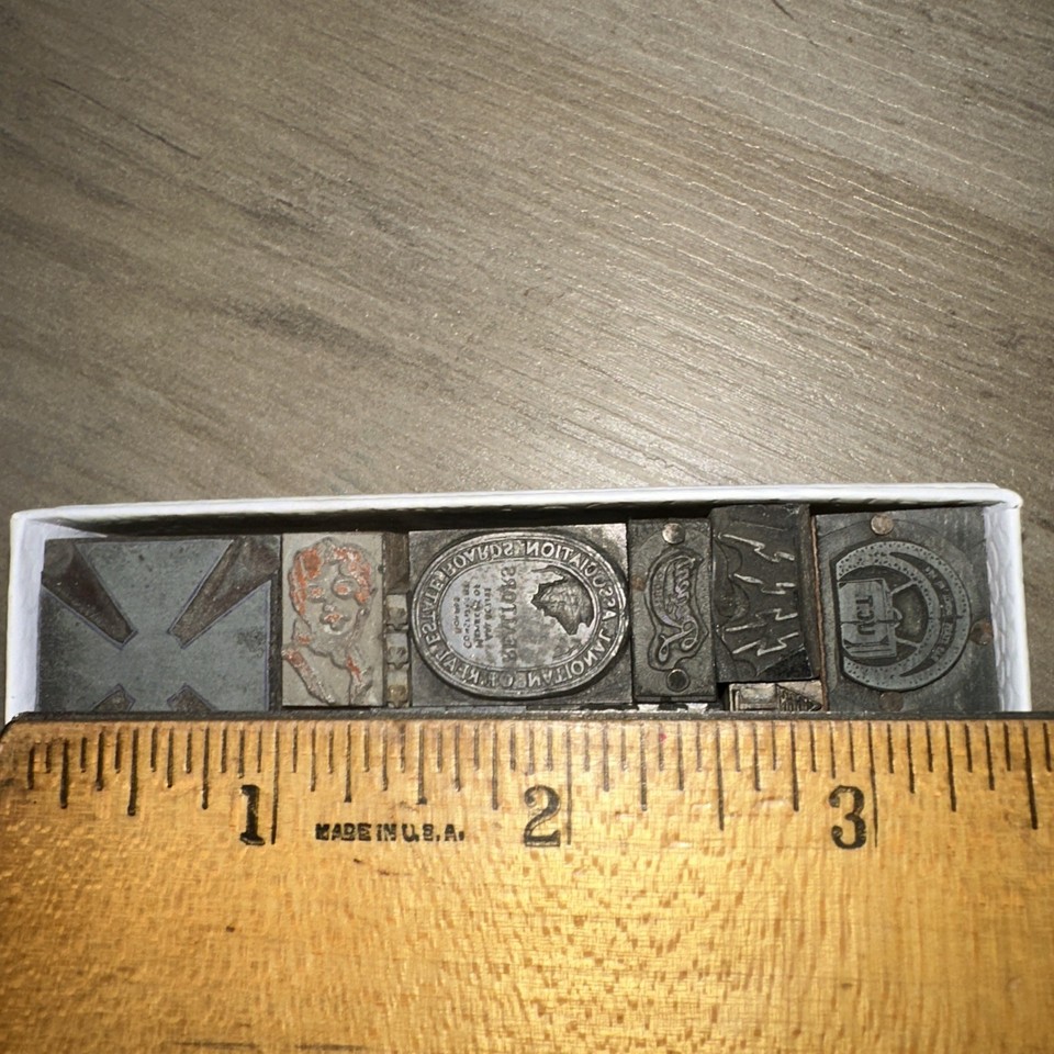 Printing Blocks “ Dingbats Variety “ Nice Collection Letterpress Lead ...