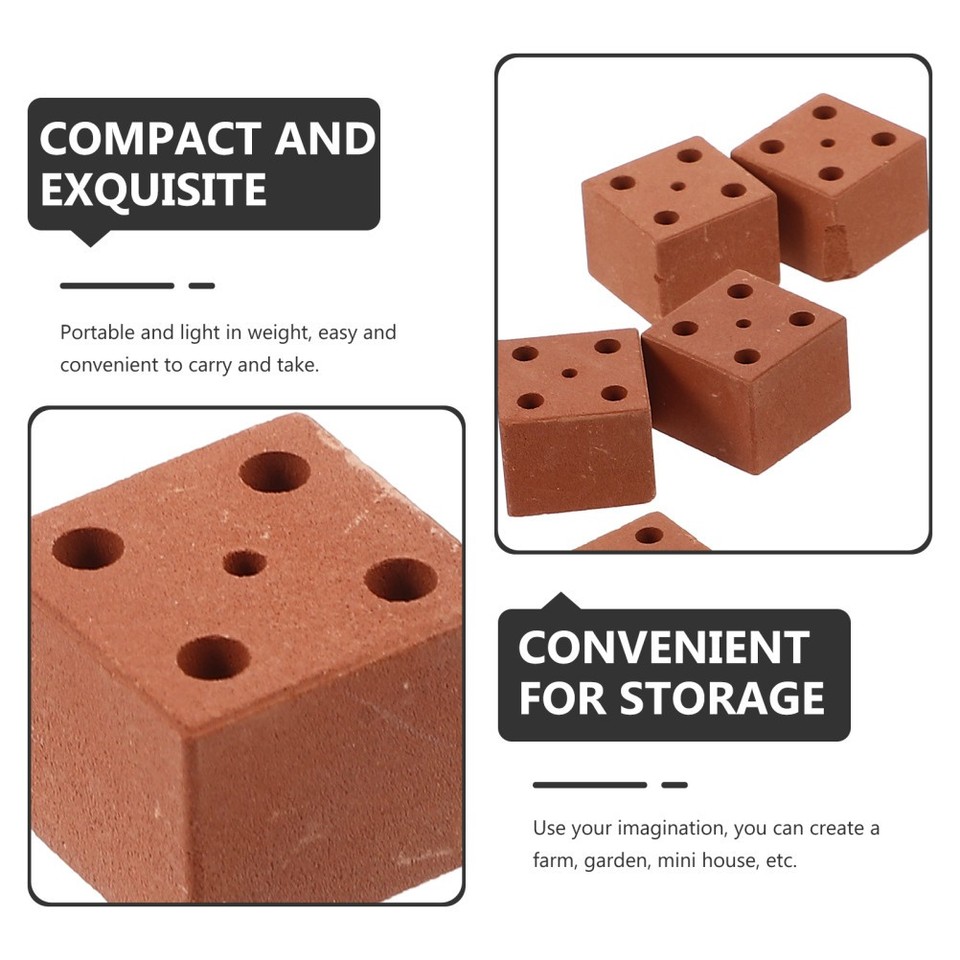 40 Pcs Miniature Brick Simulation Bricks Models Kids Landscaping | eBay UK