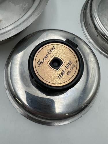 Vntg Thermo-Core Temp-Tone 7 Piece Pots Lids Steamer Set Thermium ...