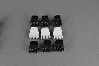Set Pack of 9 Black White small tiny hair clips alligator claw clamp ...