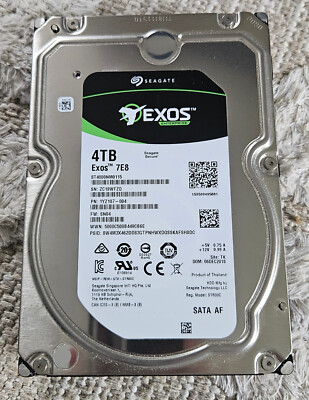 Seagate Exos 7E8 ST4000NM0115 4TB 7.2K RPM SATA 6Gb/s 3.5" Hard Drive ...