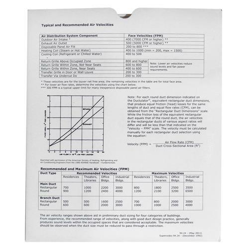 Trane Ductulator Duct Sizing Calculator Includes Sleeve for sale online ...