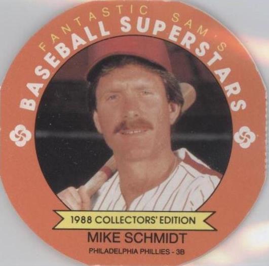 1988 Fantastic Sam's Baseball Superstars Disc - Mike Schmidt #19 for ...