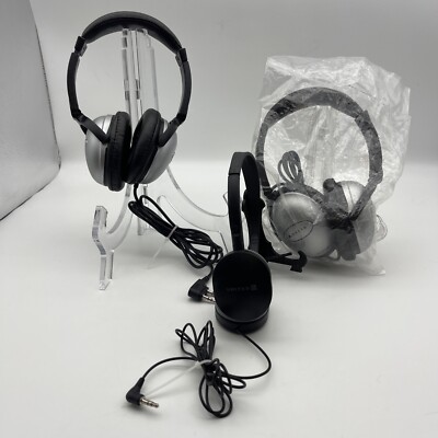 Lot Of 3 Airlines in Flight Over Ear Headphones- 1 Delta Sealed/1 Not ...