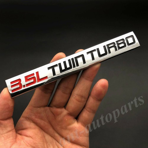 Metal Chrome 3.5L Twin Turbo Engine Car Auto Trunk Emblem Badge Decals ...