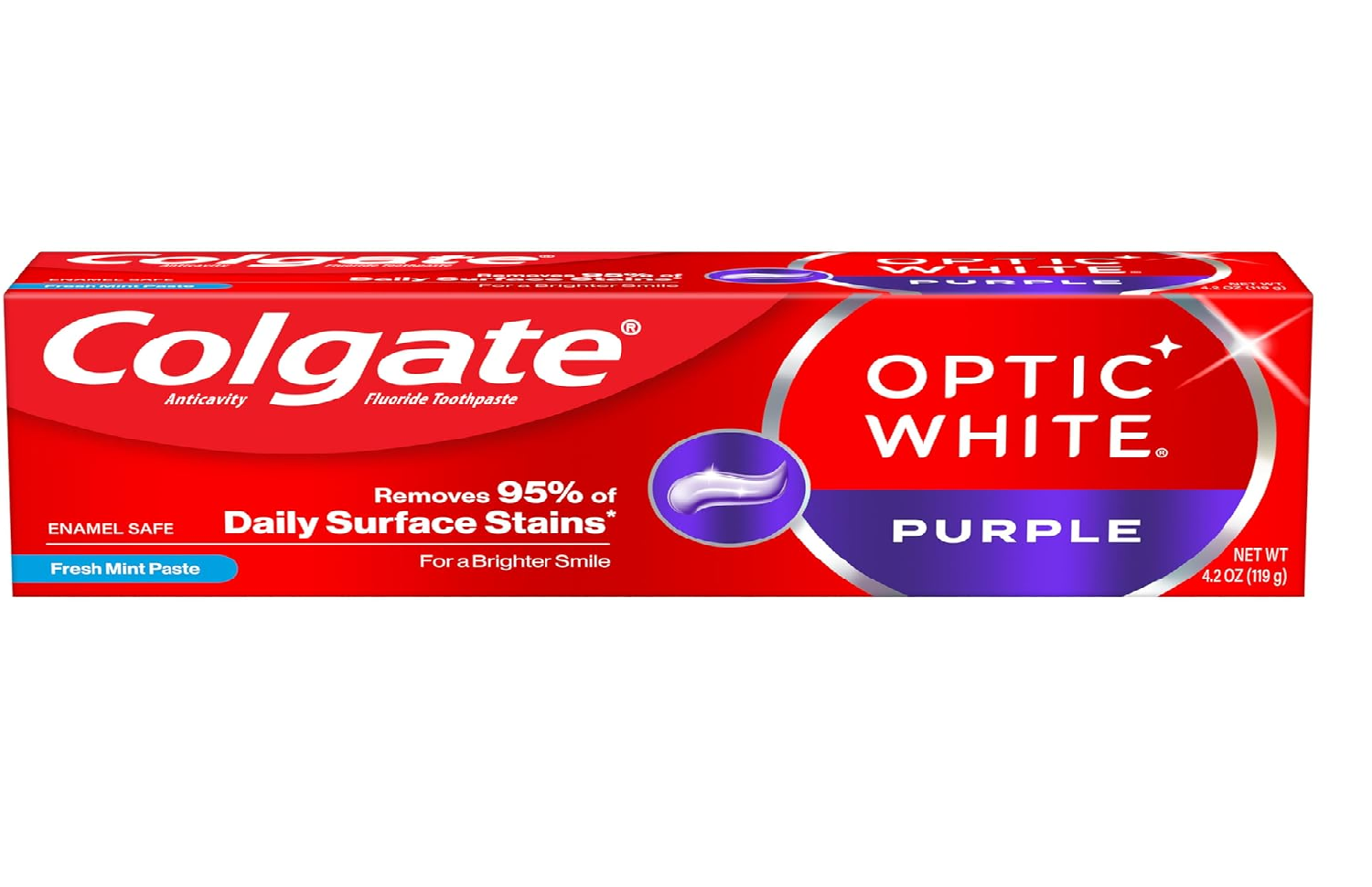 Colgate Optic White Purple Toothpaste for Teeth Whitening Teeth ...