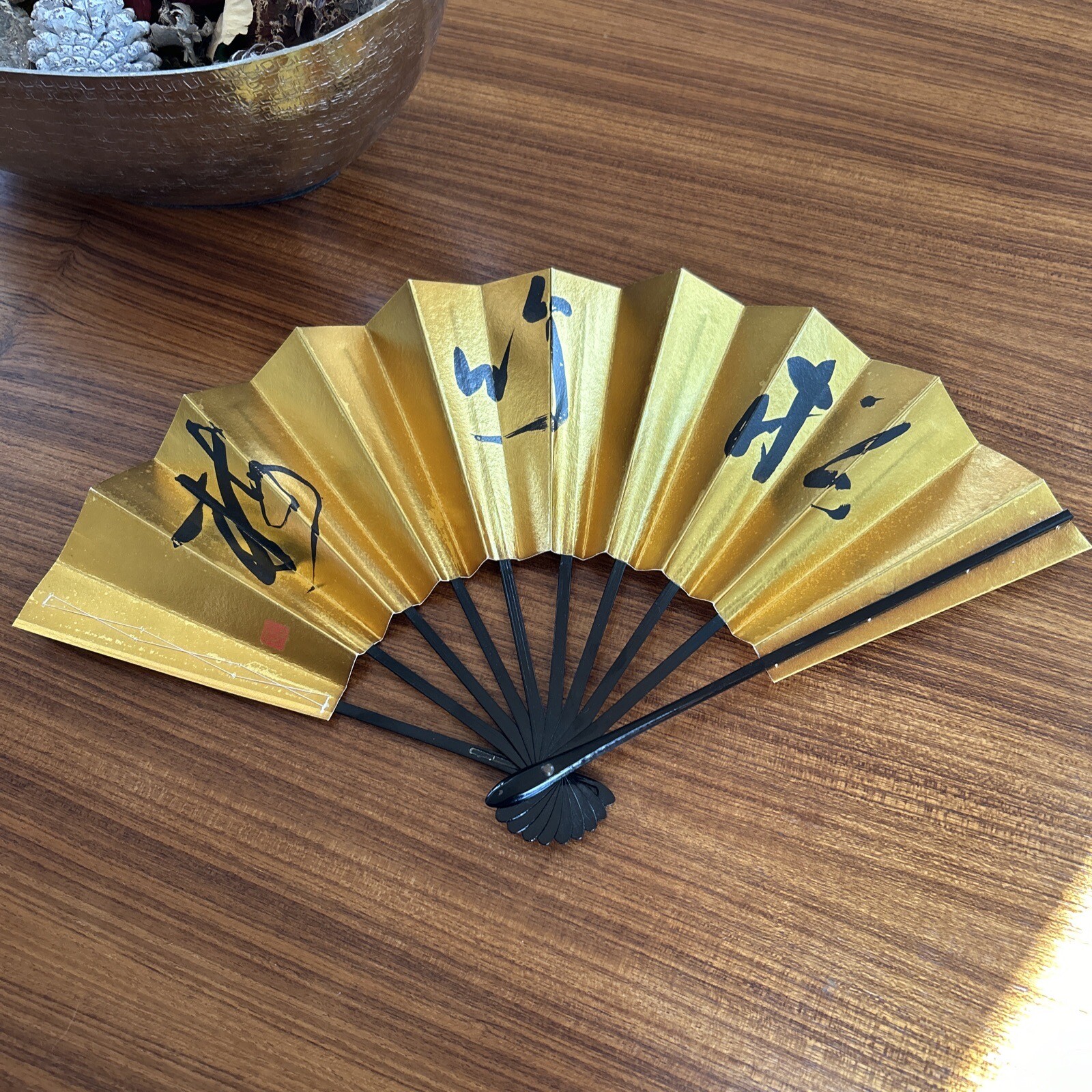 Japan Japanese , Folding Fan Traditional , Gold &Silv… - Gem