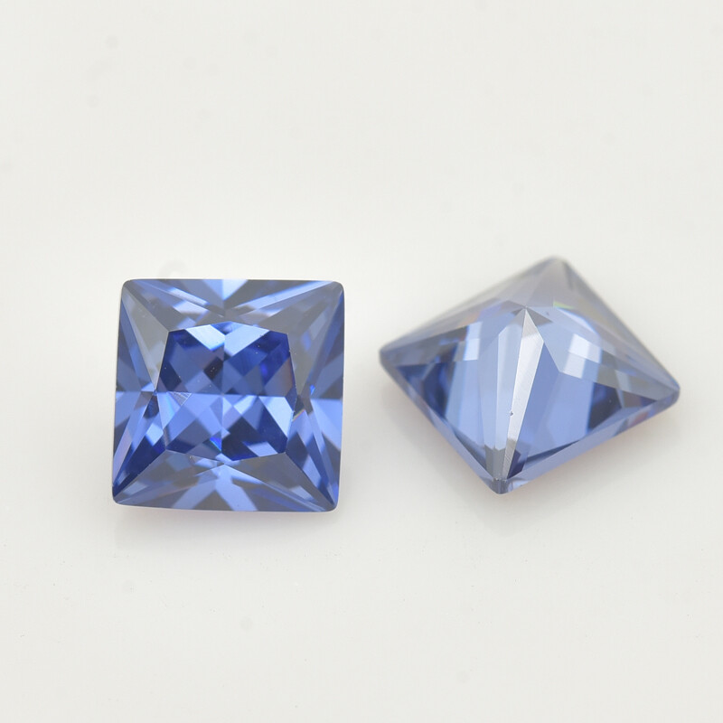 50pcs 2x2-12x12mm Square Tanzanite Colors Loose cubic Zirconia 5A High ...