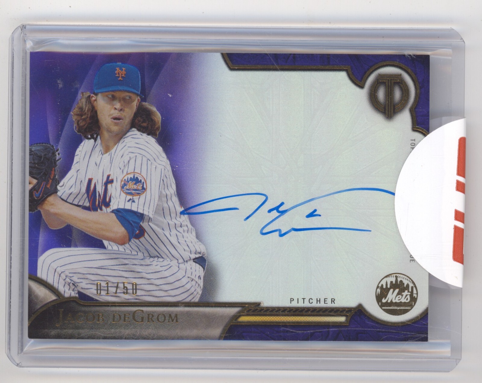 JACOB DEGROM 2016 Topps Tribute Auto Autograph Purple 1/50 Mets Q0849 ...