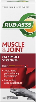 RUB A535 MAXIMUM STRENGTH CREAM for Muscle, Joint & Back Pain 100g | eBay