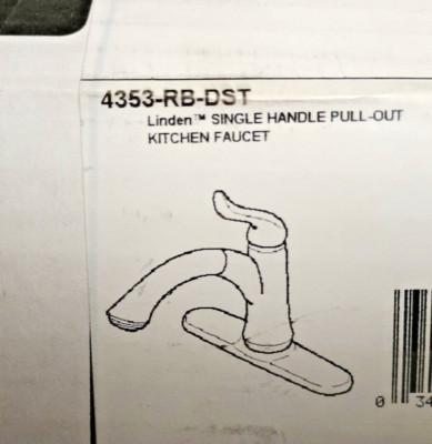 Delta 4353-RB-DST Linden Single-Handle Kitchen Faucet In Venetian ...