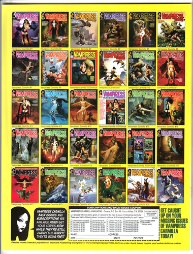 VAMPIRESS CARMILLA MAGAZINE 2026 ANNUAL NM 9.4 UNREAD WARRANT | eBay