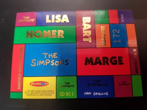 1996 Tempo The Simpsons Down under Trading Cards | Binder Card ...