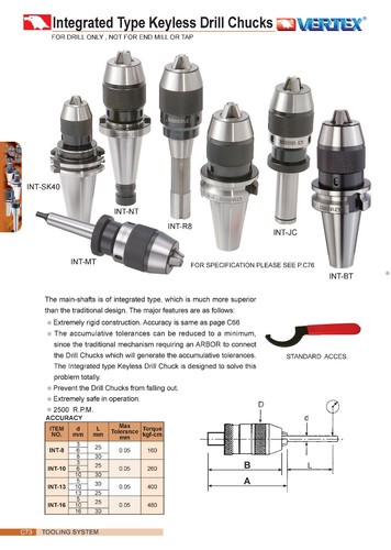 Vertex Keyless Drill Chuck 16mm Cap R8 Integral Shank | eBay UK