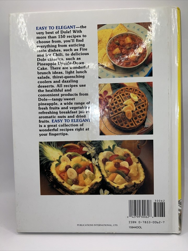 Dole Easy to Elegant Cookbook - Hardcover - GOOD 9780785300625 | eBay
