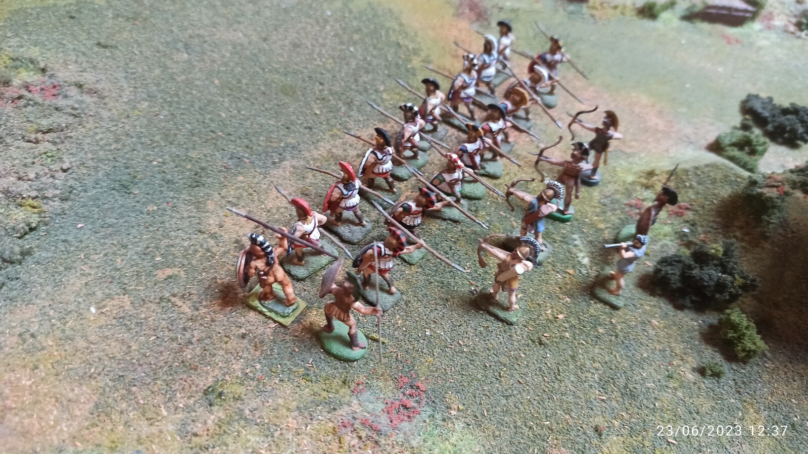 1/72 Ancient - Greek Infantry Phalanx formation - Zvezda / well painted ...
