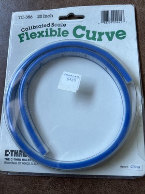 Vtg C-Thru TC-385 16” Calibrated Scale Flexible Curve Ruler•Made In ...