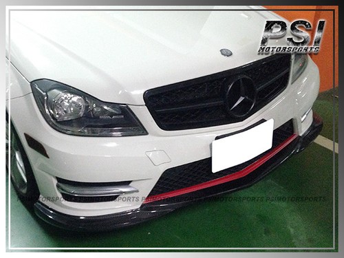Mercedes 2012+ W204 Carbon Fiber Diffuser + Front Lip + Splitter C250 ...
