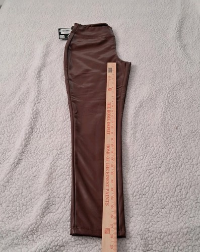 Boom Boom Jeans BBJ Vegan Leather High Rise Legging in Sequoia Brown (L ...
